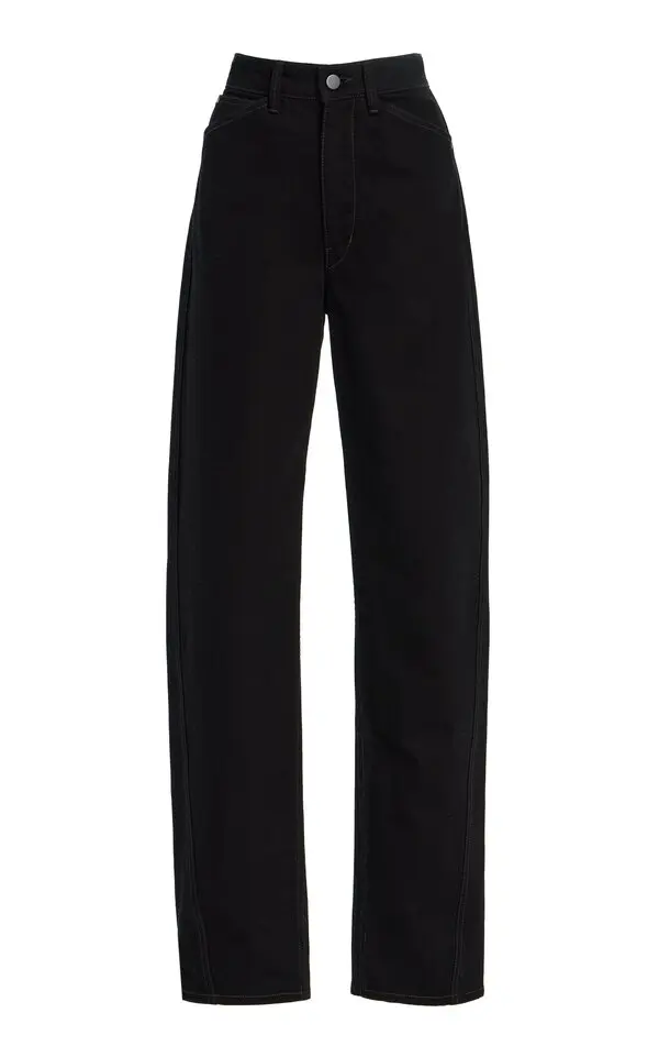 LEMAIRE Twisted Cotton Trousers - Black