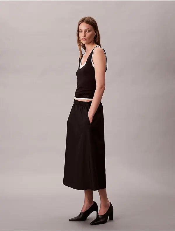 Calvin Klein Nylon Midi Skirt