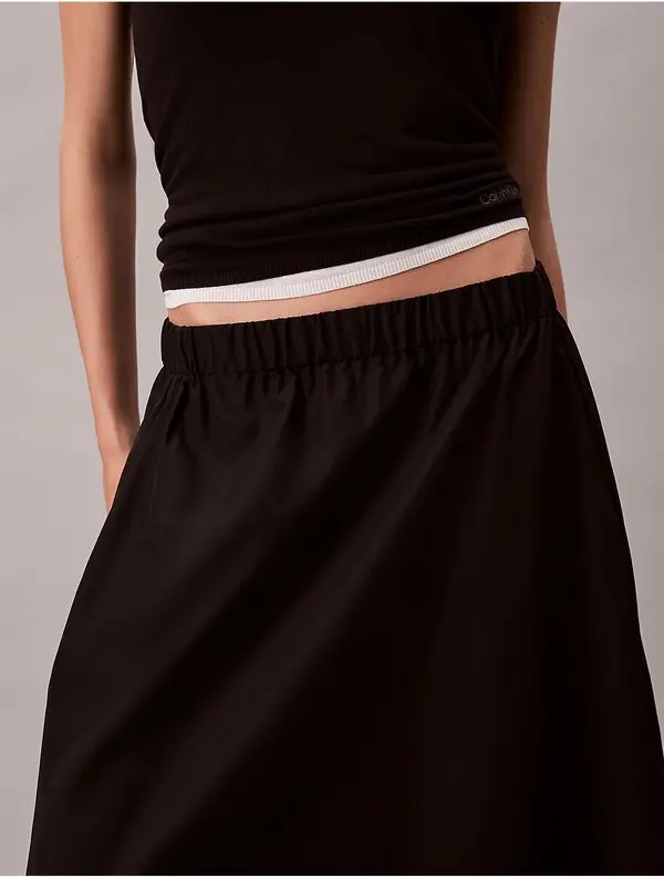 Calvin Klein Nylon Midi Skirt