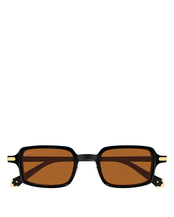 CARTIER Rectangle Sunglasses, 49mm