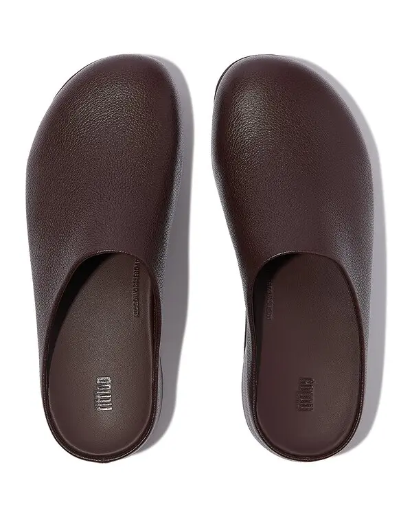 Fitflop Shuv Tumbled Leather Clogs