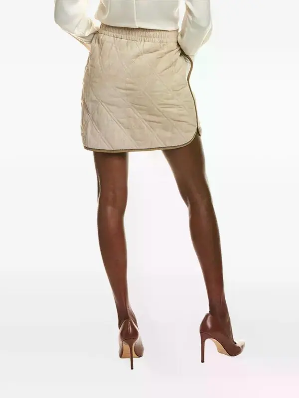 Brunello Cucinelli Quilted Drawstring Mini Skirt