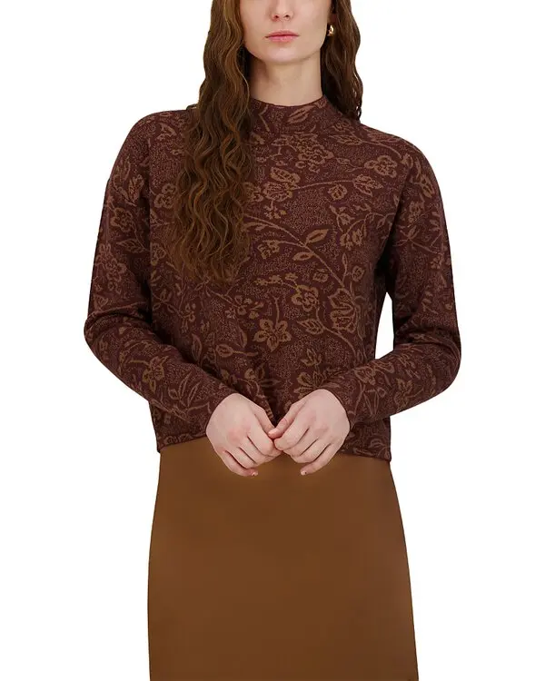 POINT Drop Shoulder Sweater - Floral