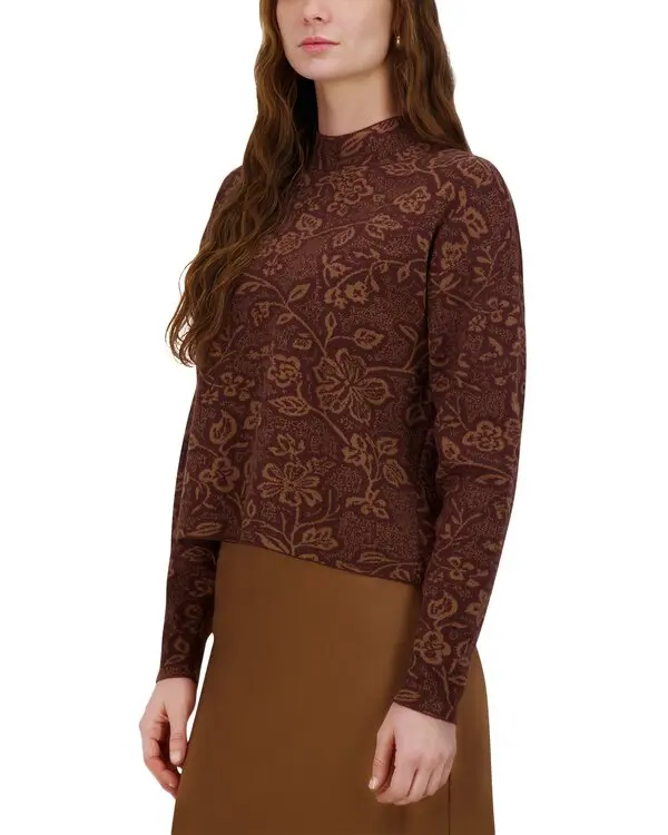 POINT Drop Shoulder Sweater - Floral