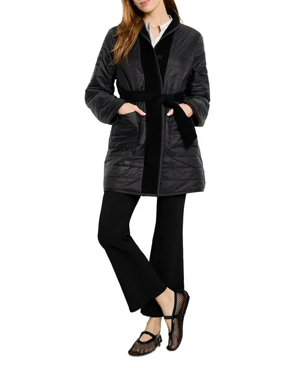 NIC+ZOE Reversible Quilted Coat - Black Onyx