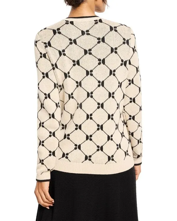 NIC+ZOE Geometric Argyle Jacquard Pullover