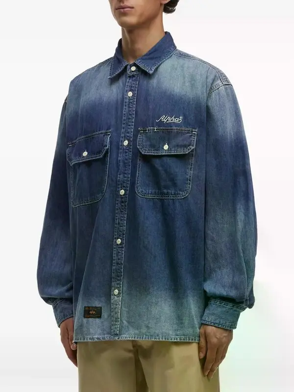 Alpha Industries Ombre-effect Denim Shirt