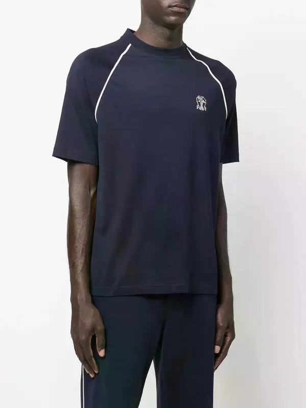 Brunello Cucinelli Embroidered-logo T-shirt