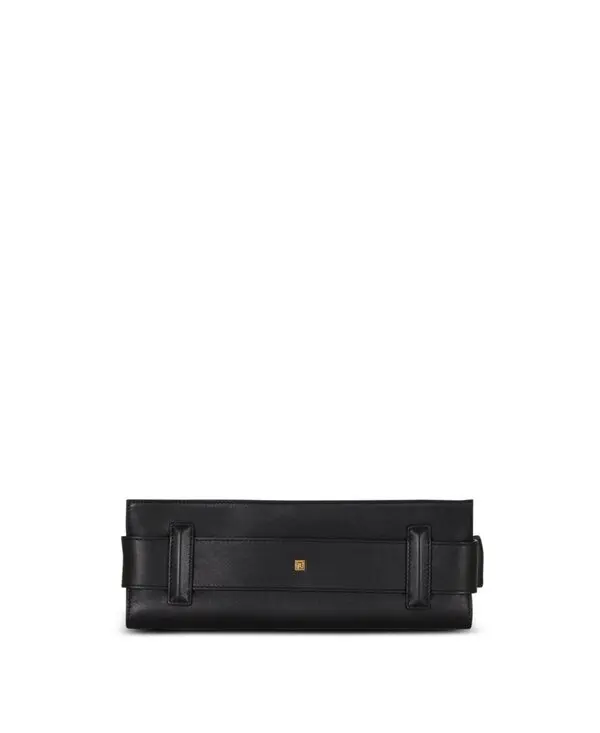 Balmain Anthem Calfskin Leather Clutch - Black