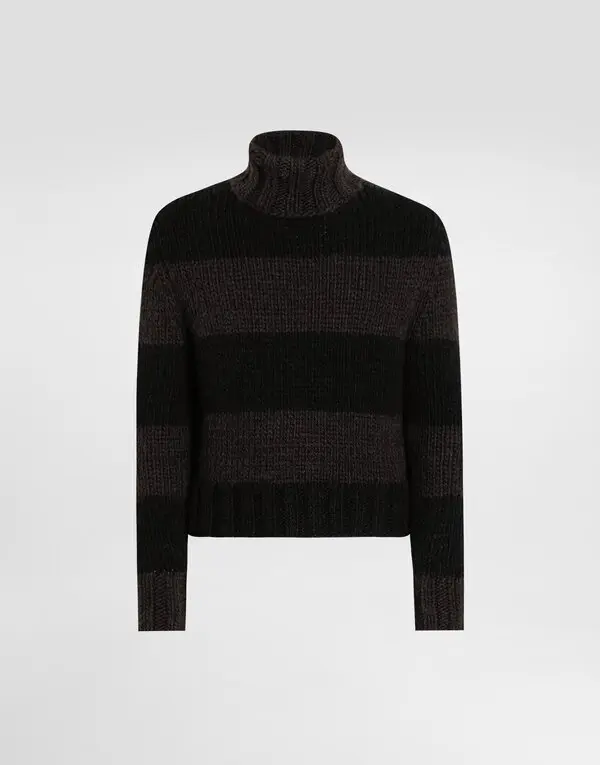 Dolce & Gabbana Wool Blend Turtleneck Pullover - Multicolor