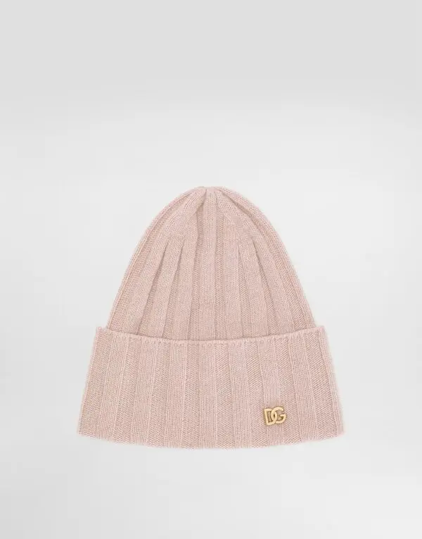 Dolce & Gabbana Ribbed Knitted Hat - Pink