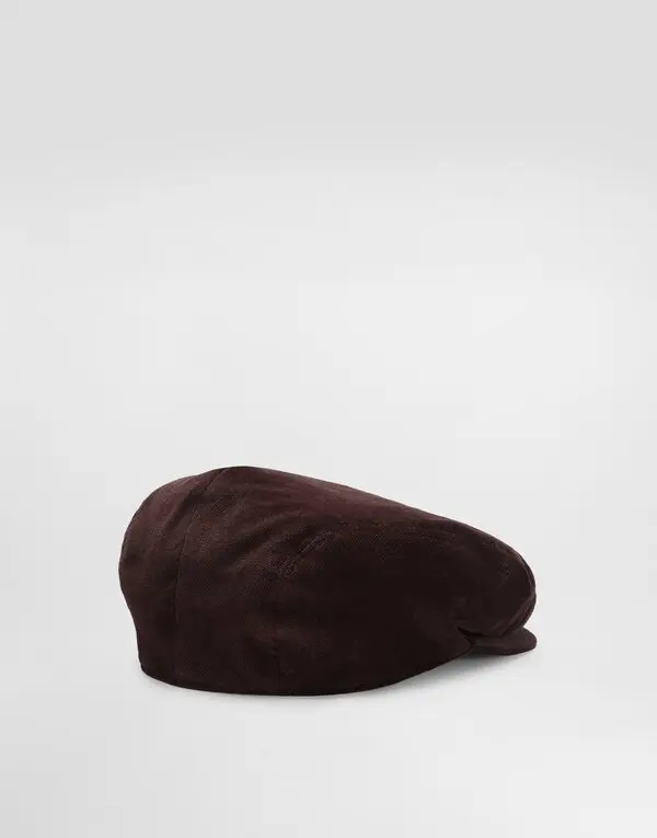 Dolce & Gabbana Velvet Flat Cap - Brown