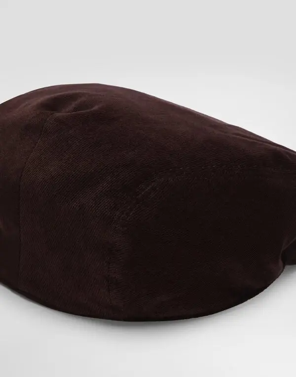 Dolce & Gabbana Velvet Flat Cap - Brown
