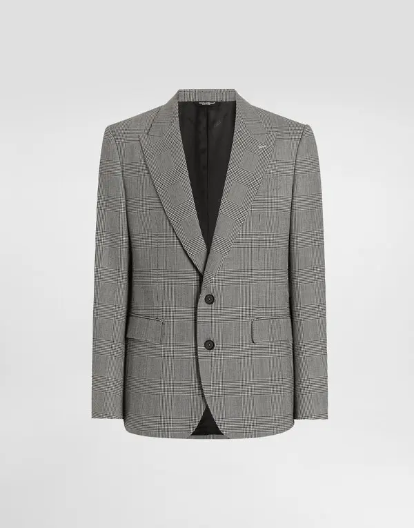 Dolce & Gabbana Glen Plaid Single-breasted Sicilia Light Jacket