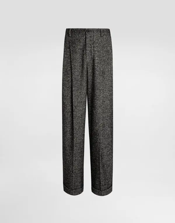 Dolce & Gabbana Wool Chevron Trousers