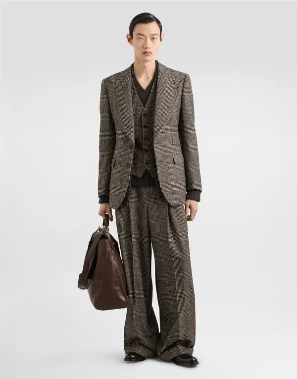 Dolce & Gabbana Glen Plaid Single-breasted Vest - Multicolor