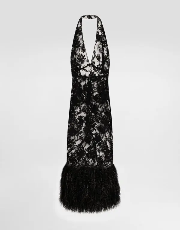 Dolce & Gabbana Chantilly Lace Dress - Black