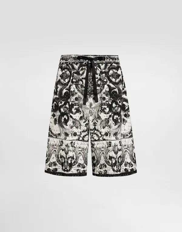 Dolce & Gabbana Majolica-print Crochet Lace Trousers - Multicolor
