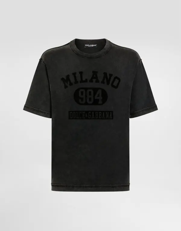 Dolce & Gabbana Cotton T-shirt With Print - Black