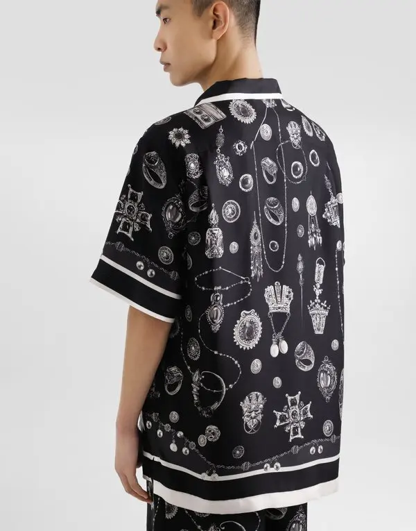Dolce & Gabbana Medal- Hawaii Silk Twill Shirt - Print
