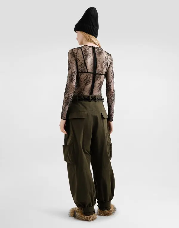 Dolce & Gabbana Waxed Faille Cargo Pants