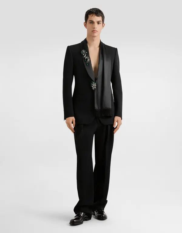 Dolce & Gabbana Single-breasted Wool Gabardine Jacket