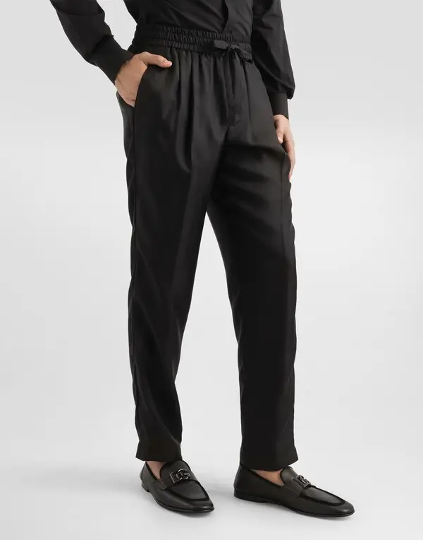 Dolce & Gabbana Silk Twill Jogging Trousers