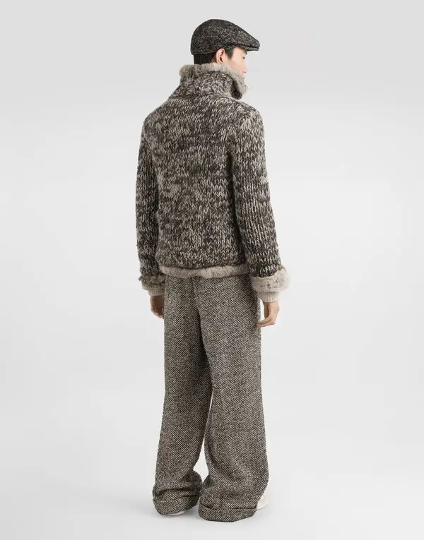 Dolce & Gabbana Wool Blend Dotted Trousers