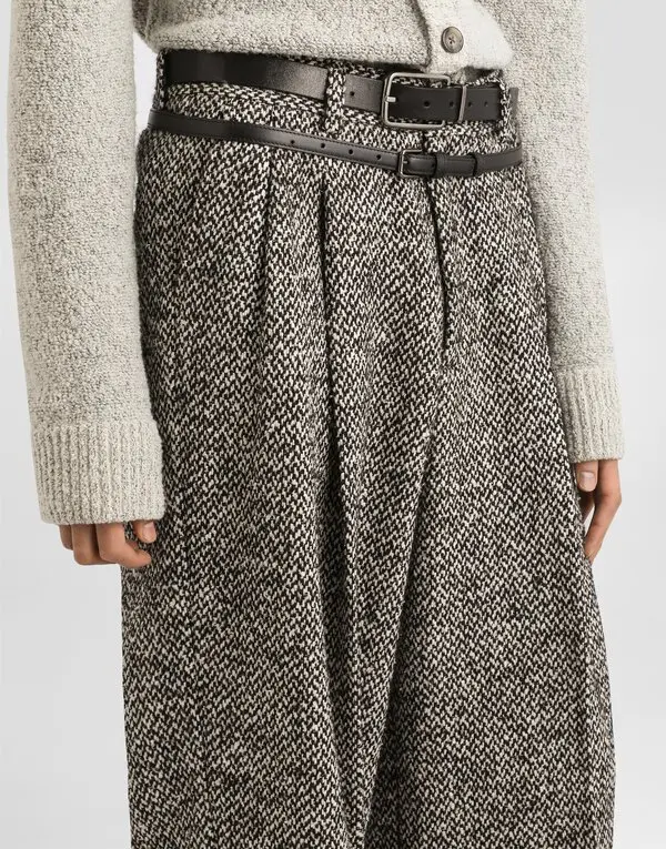 Dolce & Gabbana Wool Blend Dotted Trousers