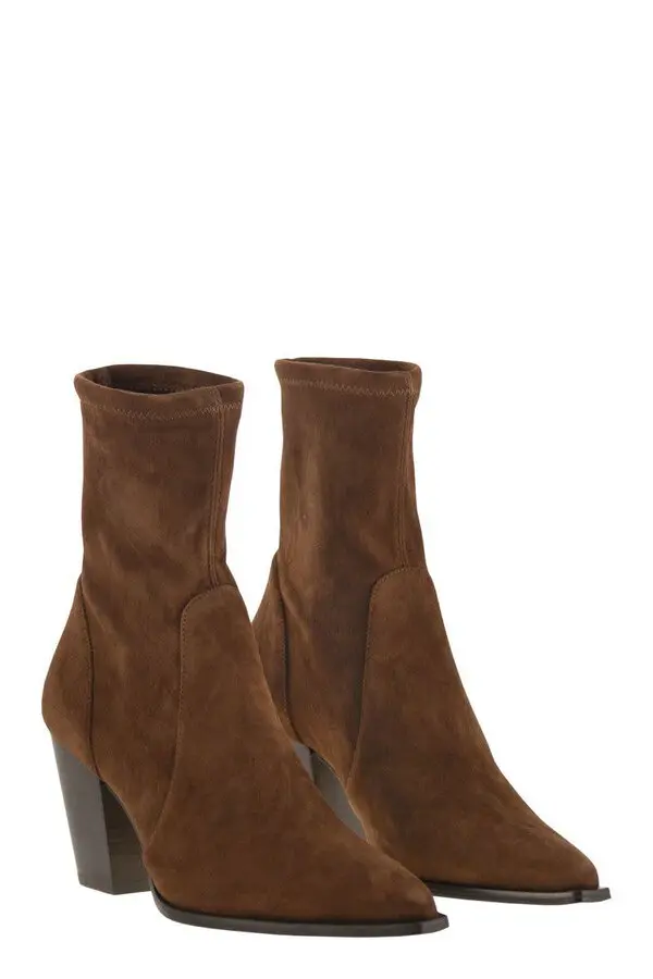 STUART WEITZMAN Jolene Suede Ankle Boots