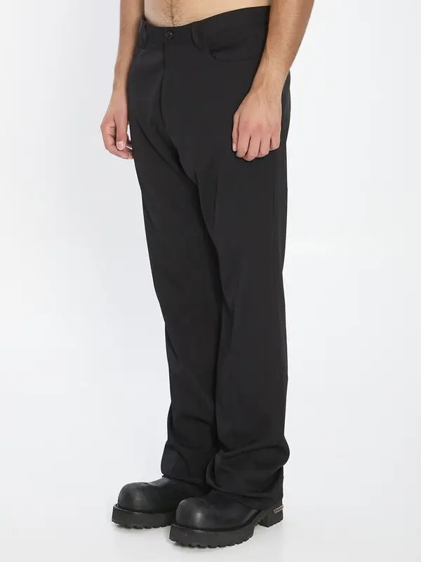 Balenciaga Tailored Stretch Wool Twill Trousers
