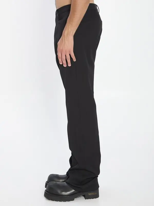 Balenciaga Tailored Stretch Wool Twill Trousers