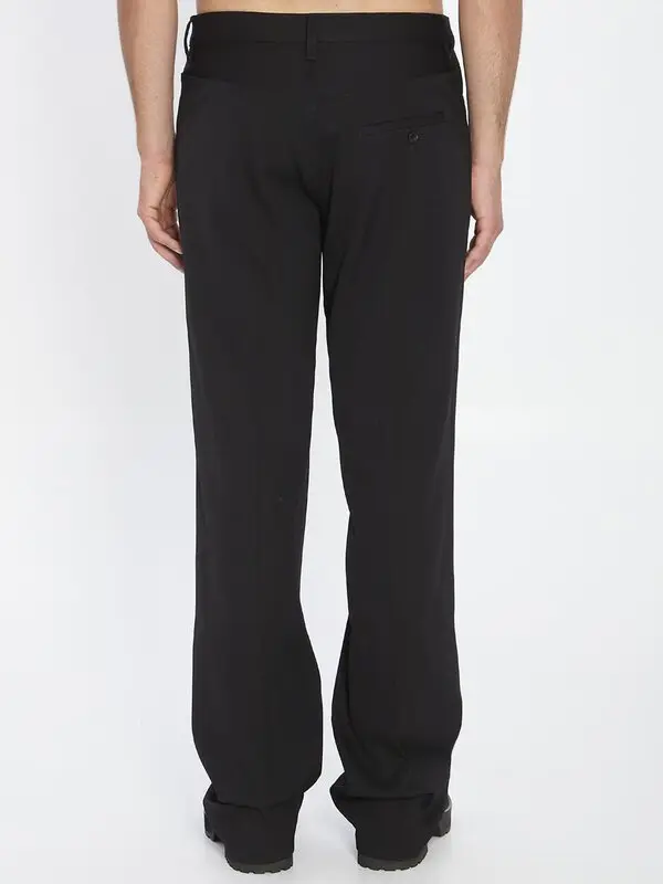 Balenciaga Tailored Stretch Wool Twill Trousers