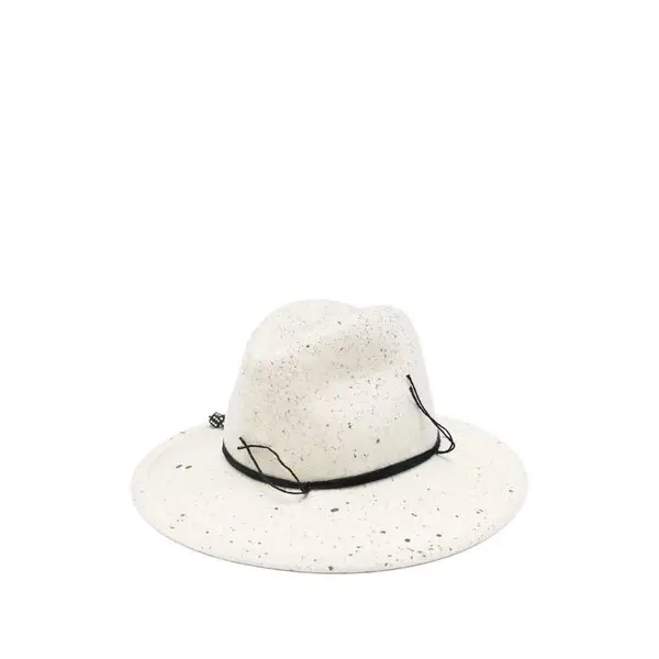 YESEY Speckled Hat With Dice Embellishment - White