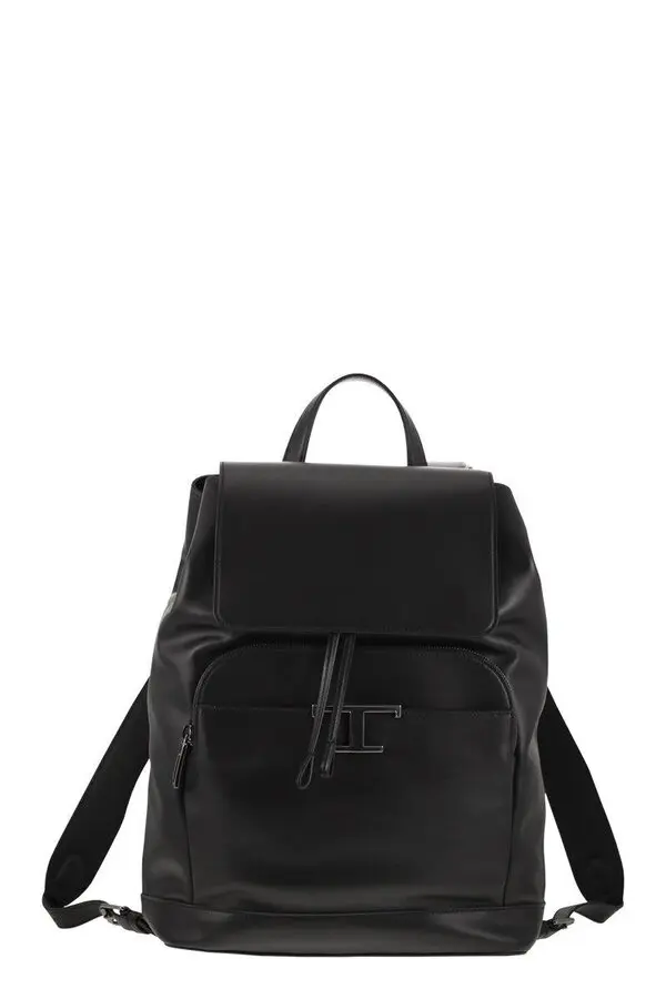 TOD'S T Timeless Leather Backpack - Black