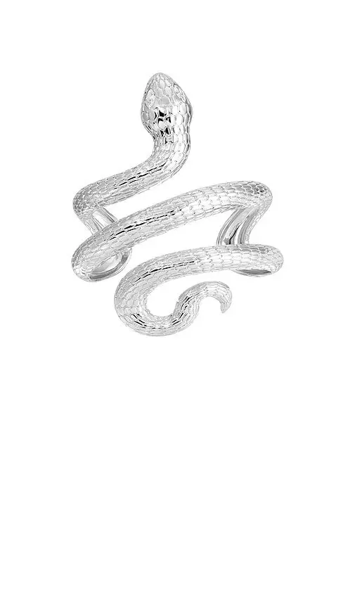 Ettika Serpent Statement Cuff - Silver