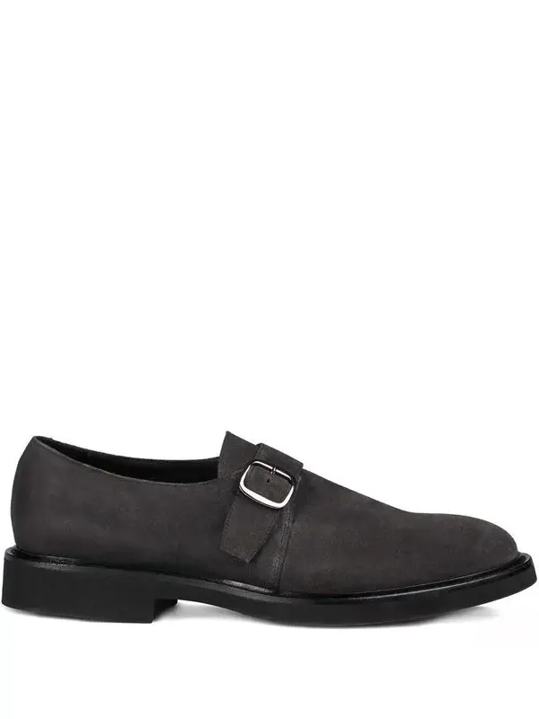 DOUCAL'S Single-buckle Suede Monk Shoes