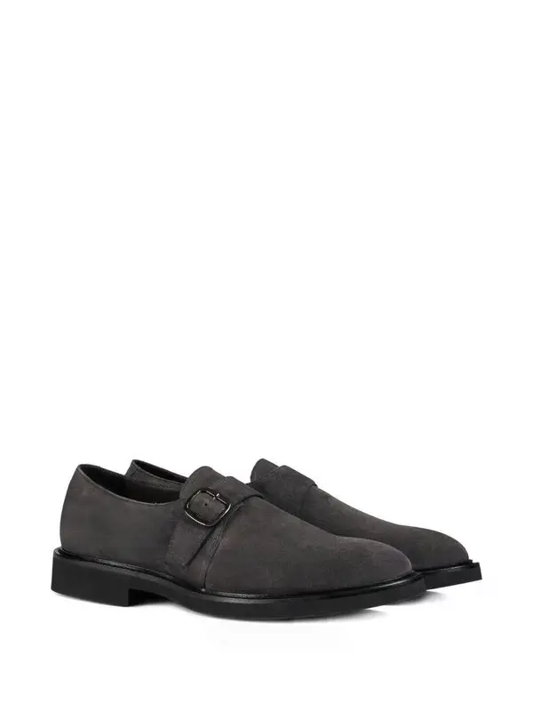 DOUCAL'S Single-buckle Suede Monk Shoes