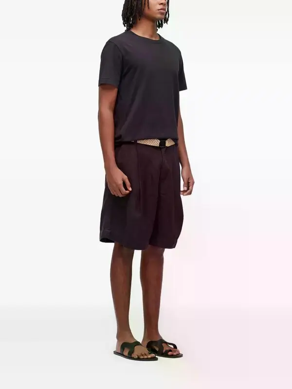 OSKLEN Pleated Linen Shorts