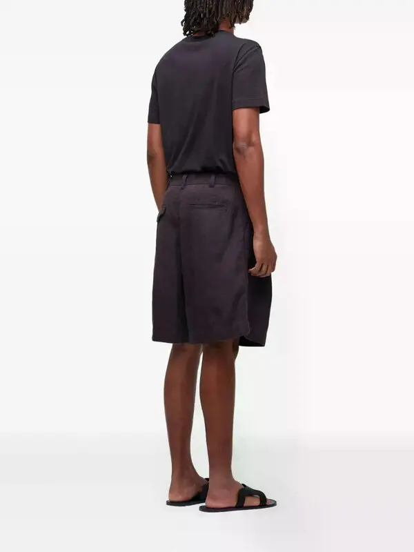 OSKLEN Pleated Linen Shorts