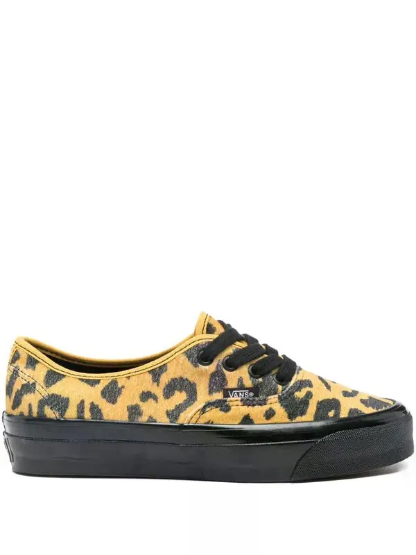 VANS Leopard-print Low-top Sneakers - Yellow