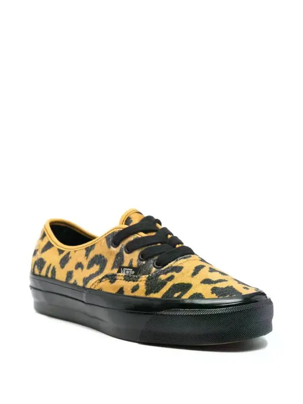 VANS Leopard-print Low-top Sneakers - Yellow