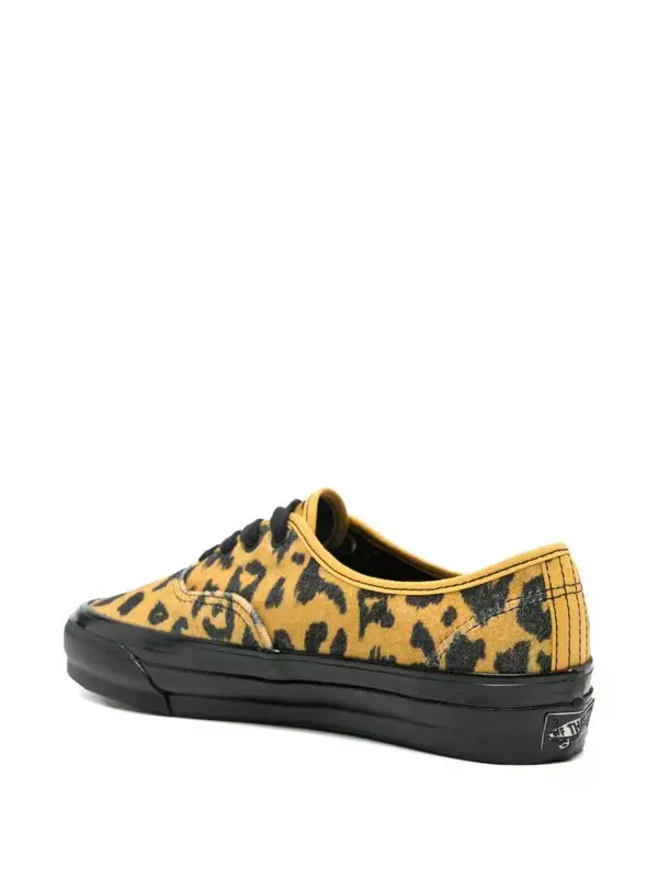 VANS Leopard-print Low-top Sneakers - Yellow