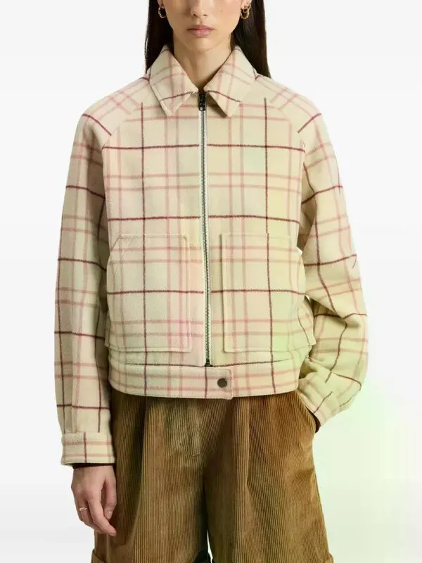 Woolrich Checked Zip-front Top