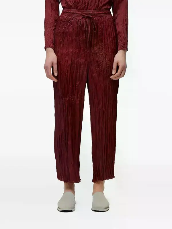 OSKLEN Wrinkled-effect Satin Trousers