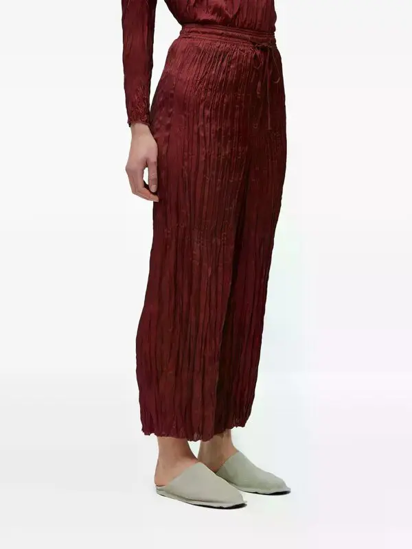 OSKLEN Wrinkled-effect Satin Trousers