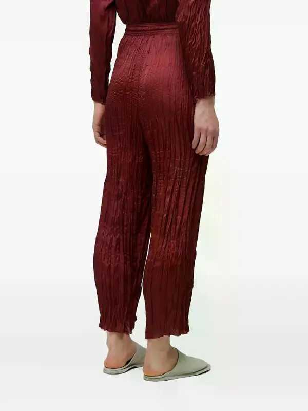OSKLEN Wrinkled-effect Satin Trousers