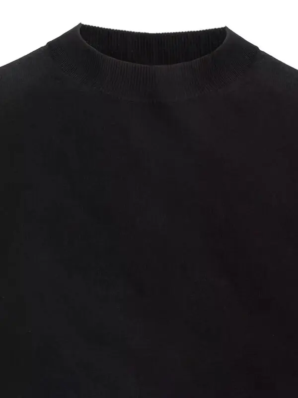 LANEUS Ribbed-knit Sweater - Black