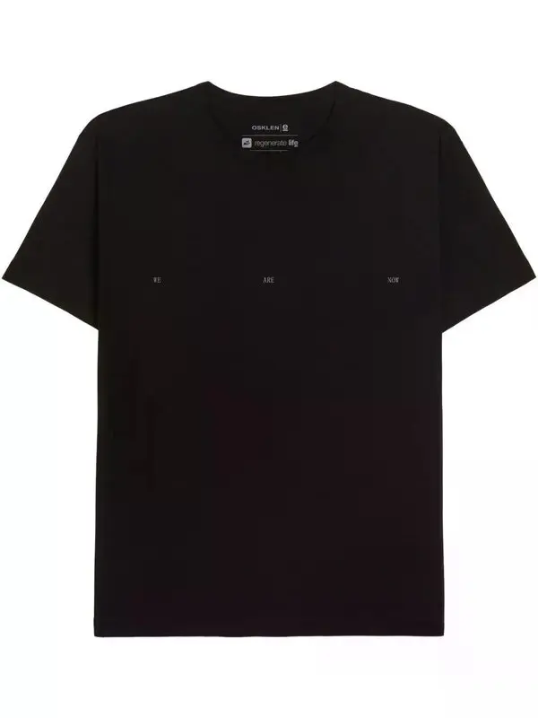 OSKLEN Slogan-print T-shirt - Black