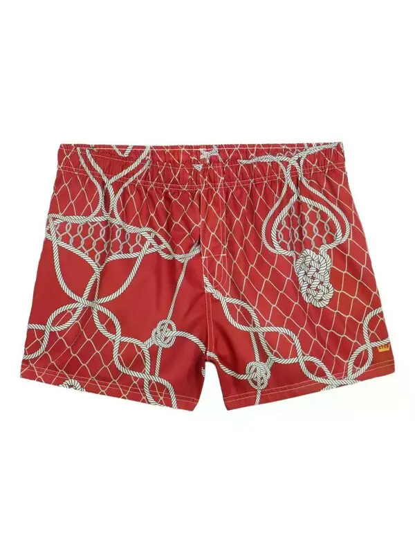 OSKLEN Printed Swim Shorts - Red